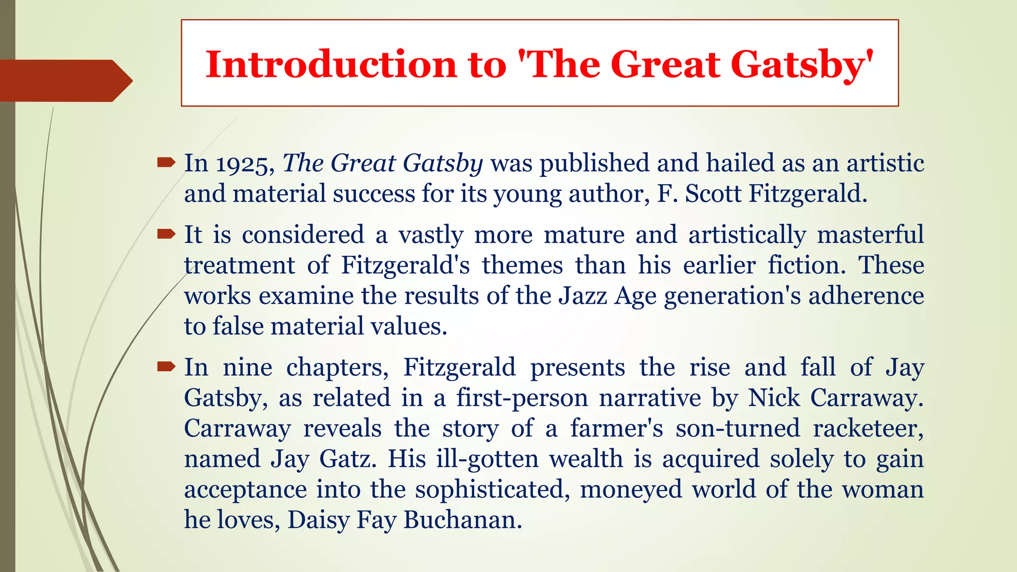 The great gatsby | PPTX