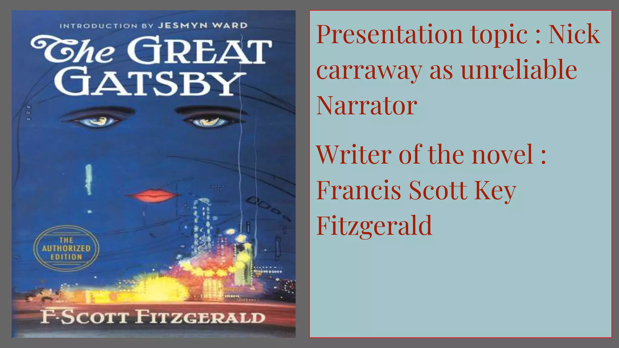Nick Carraway as unrealible Narrator | PPTX