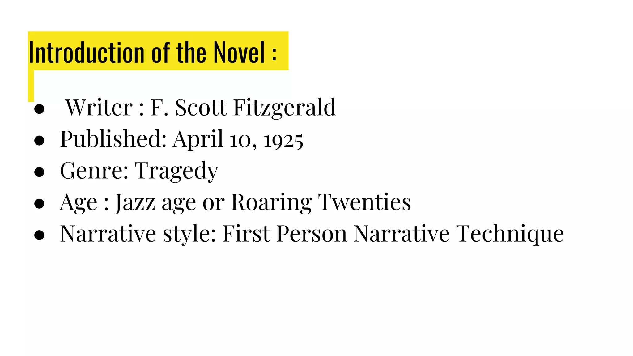 Nick Carraway as unrealible Narrator | PPTX