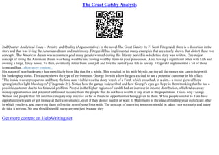 The Great Gatsby Analysis | PDF