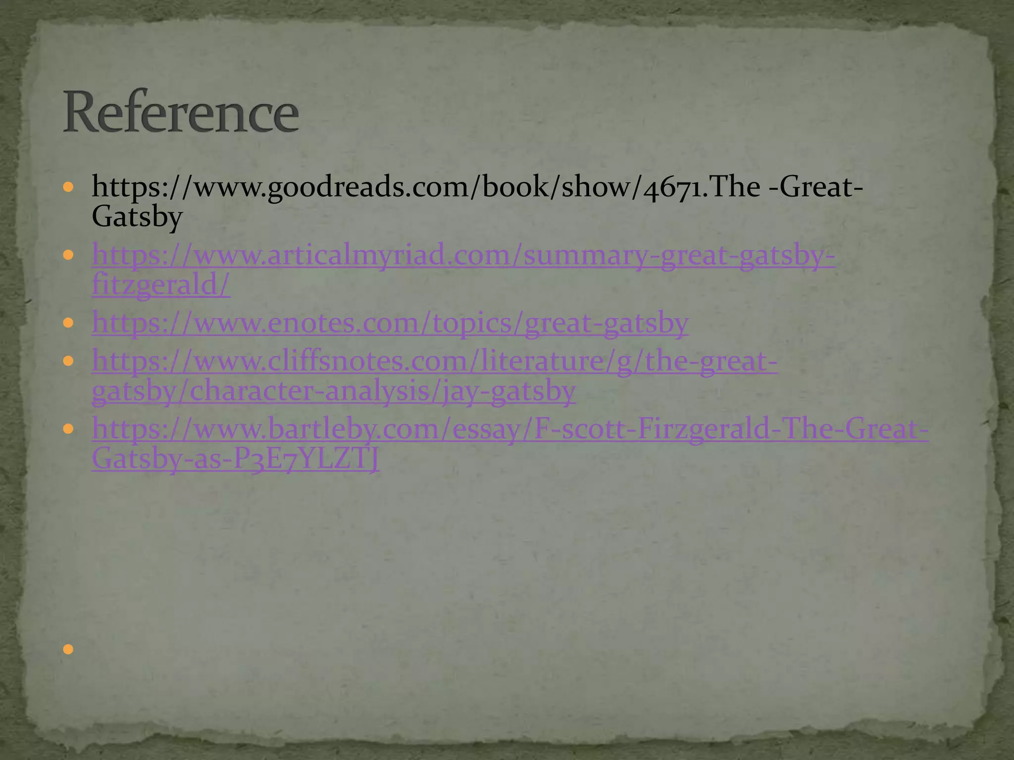 The great gatsby by scott fitzgerald | PPTX