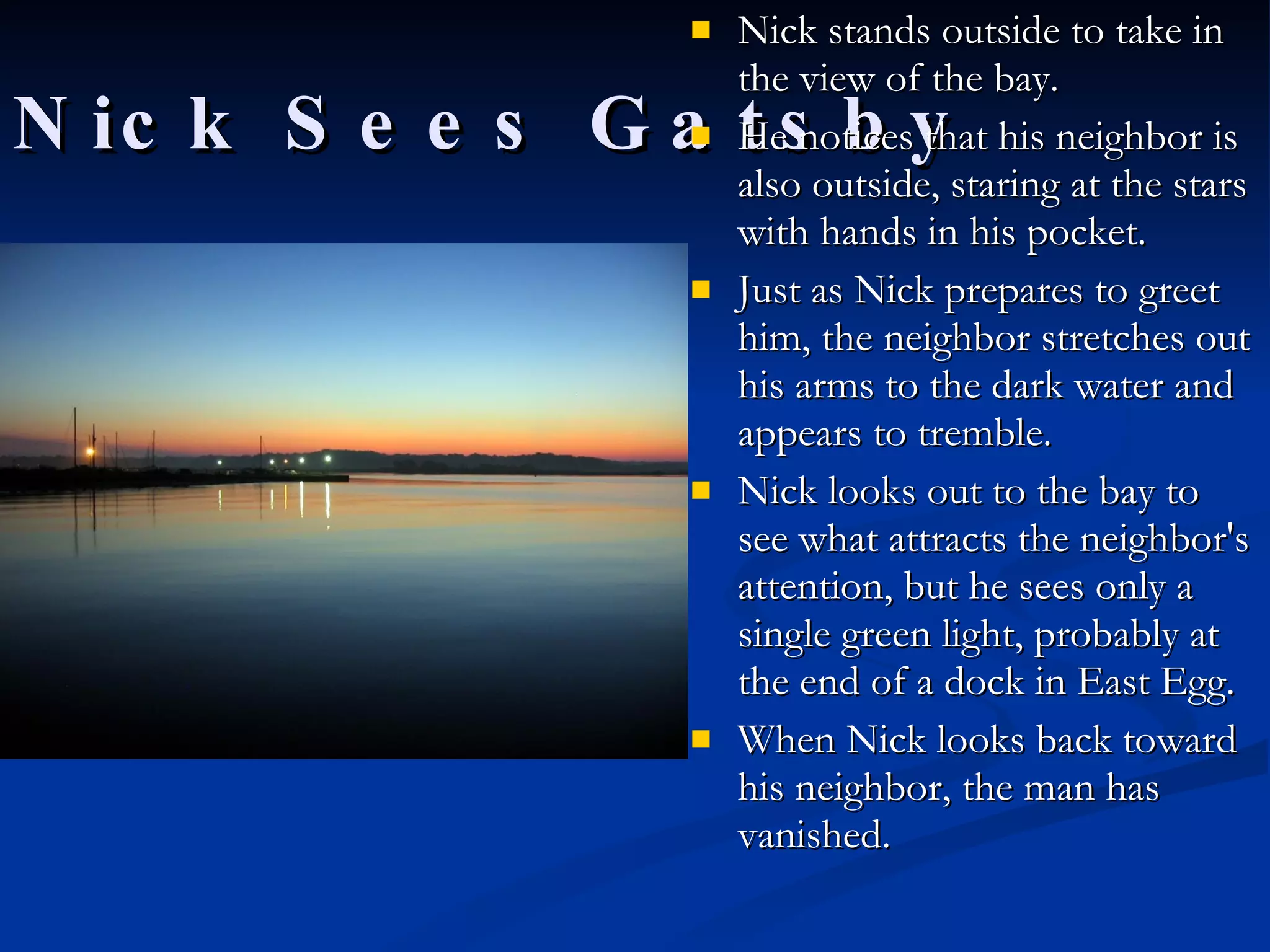 The Great Gatsby Chapter 1 | PPT
