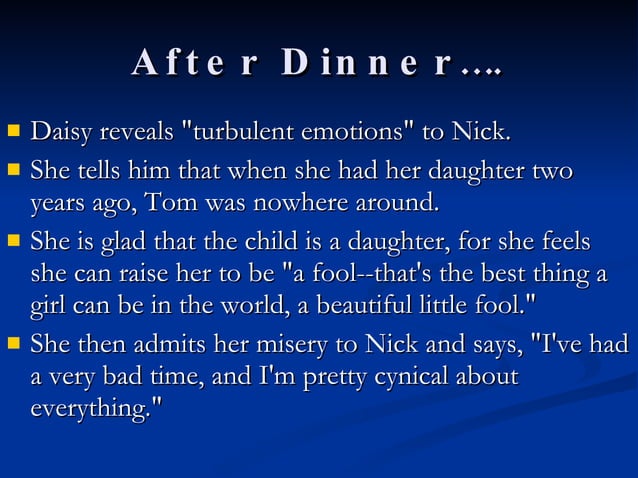 The Great Gatsby Chapter 1 | PPT | Celebrity Relationships | Pop Culture