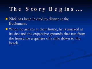 The Great Gatsby Chapter 1 | PPT