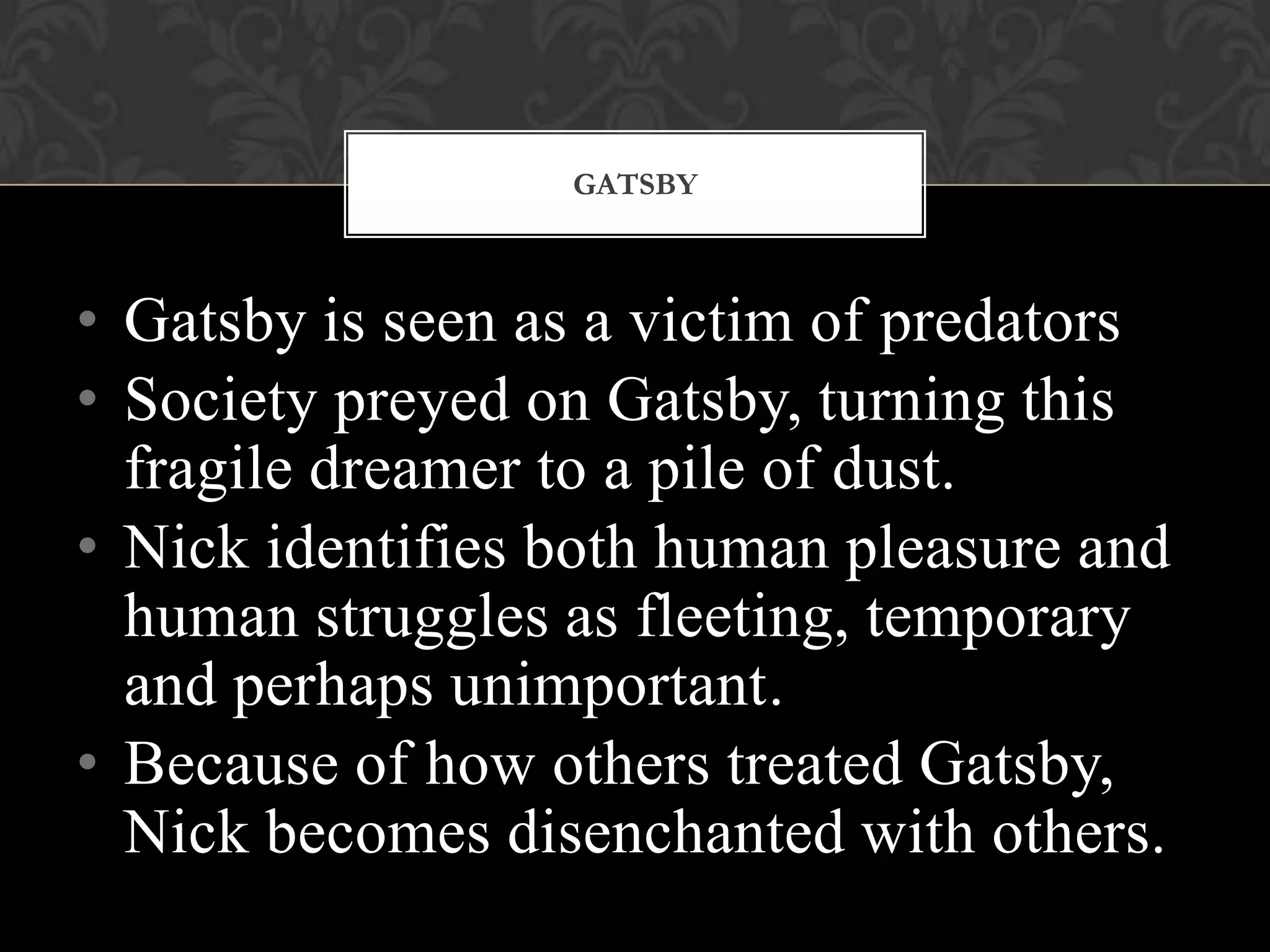 "The Great Gatsby" Chapter 1 | PPTX