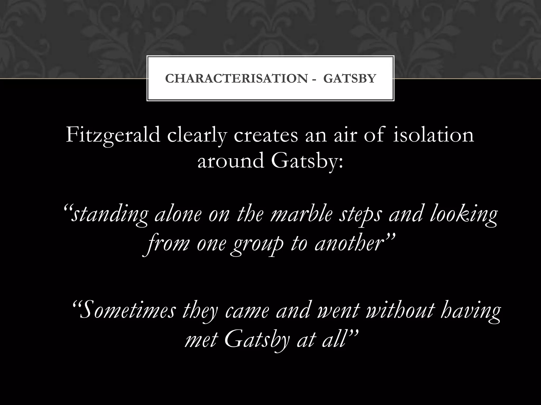 "The Great Gatsby" Chapter 3 | PPTX