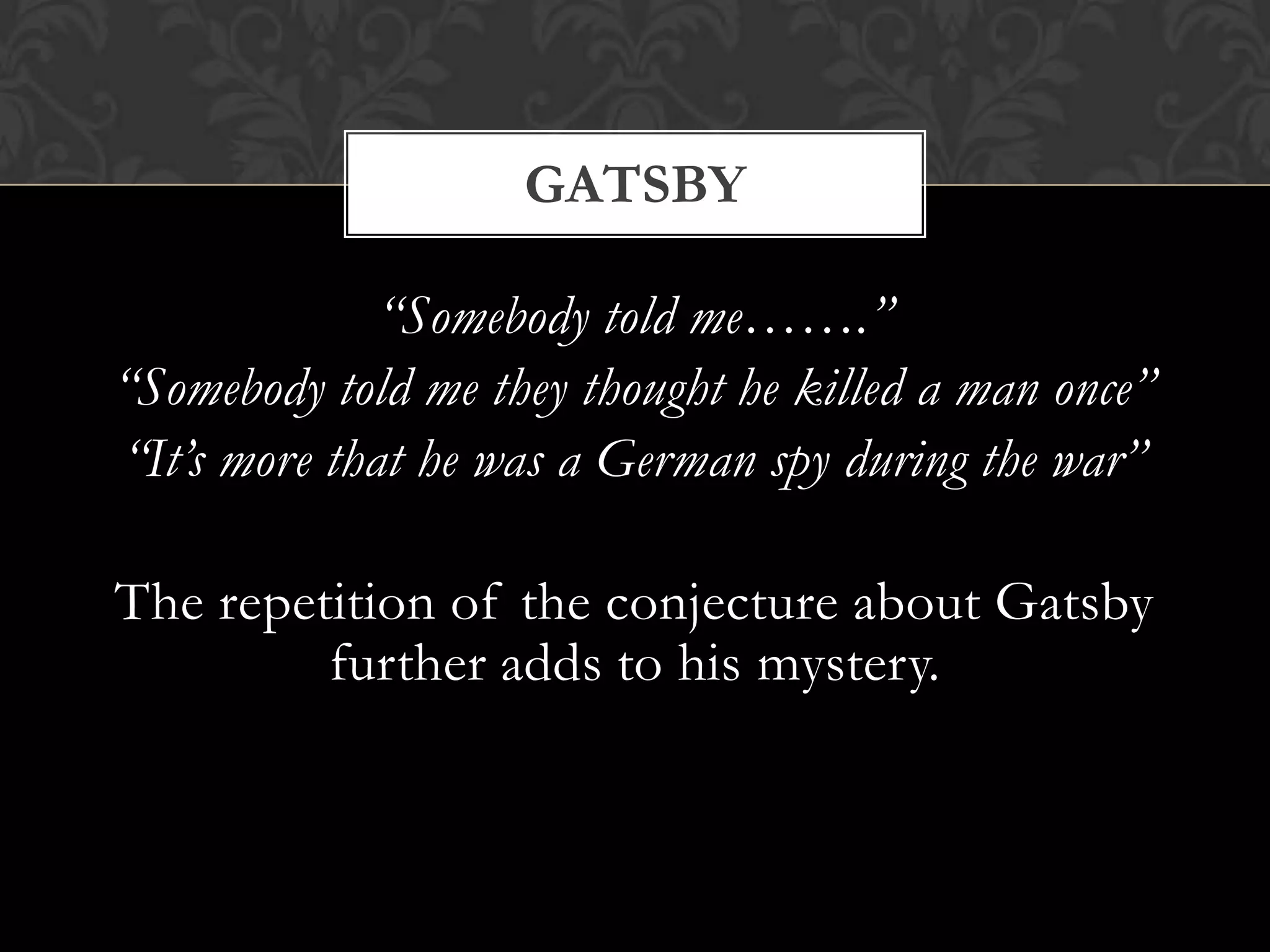 "The Great Gatsby" Chapter 3 | PPTX