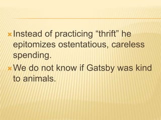 The great gatsby end of book review and ideas | PPTX