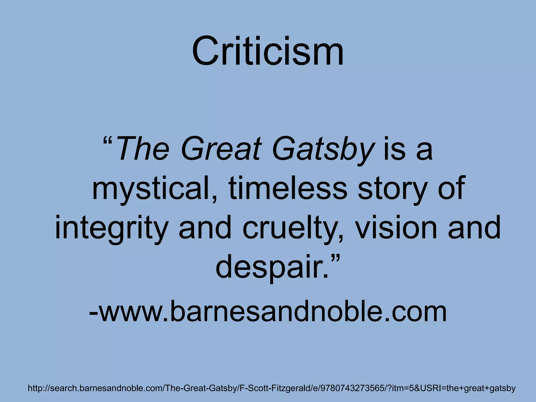 The Great Gatsby Powerpoint | PPTX