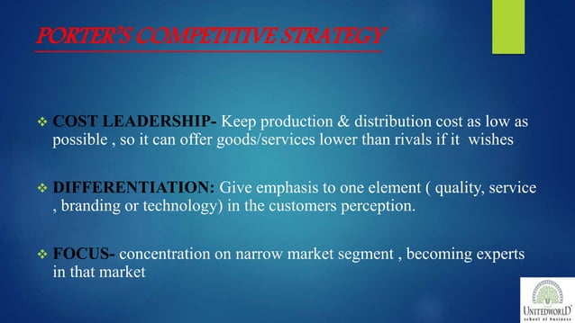 PORTERS COMPETITIVE THEORY | PPTX