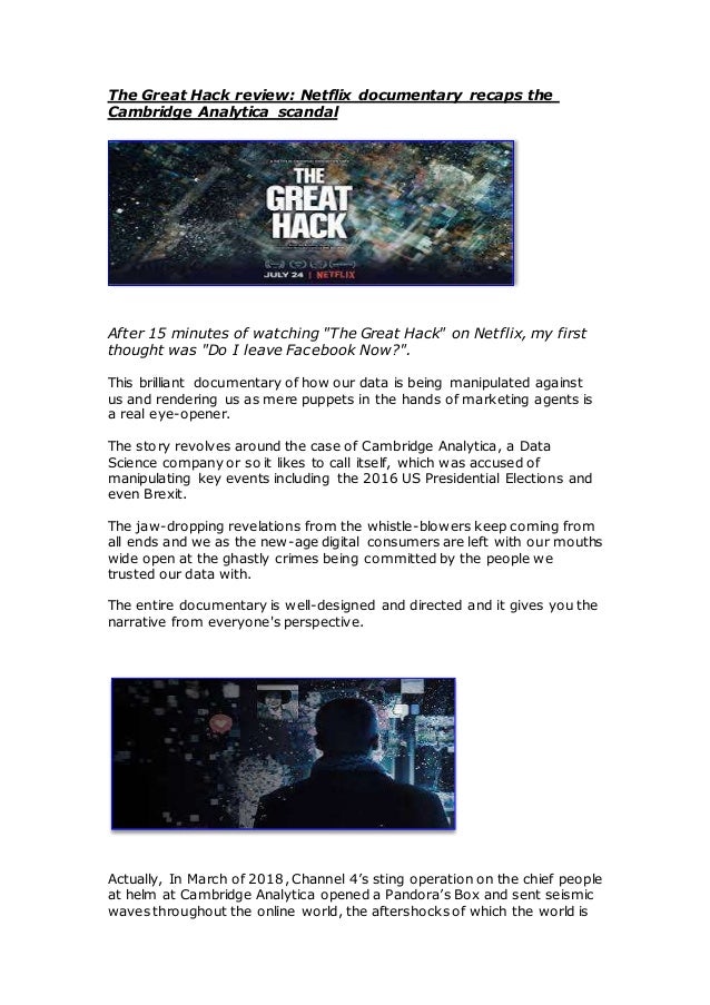 The Great Hack WebSeries Review.docx
