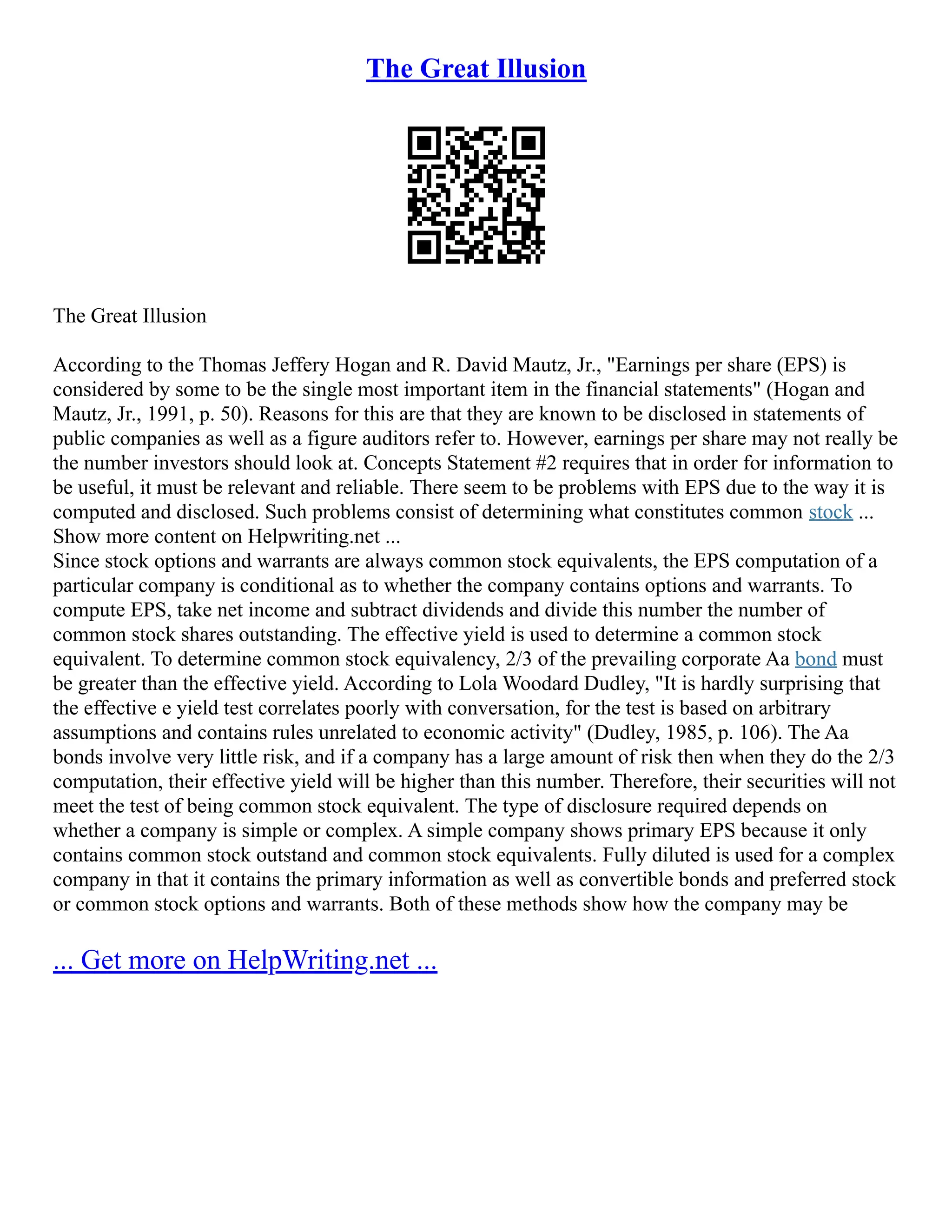 The Great Illusion | PDF