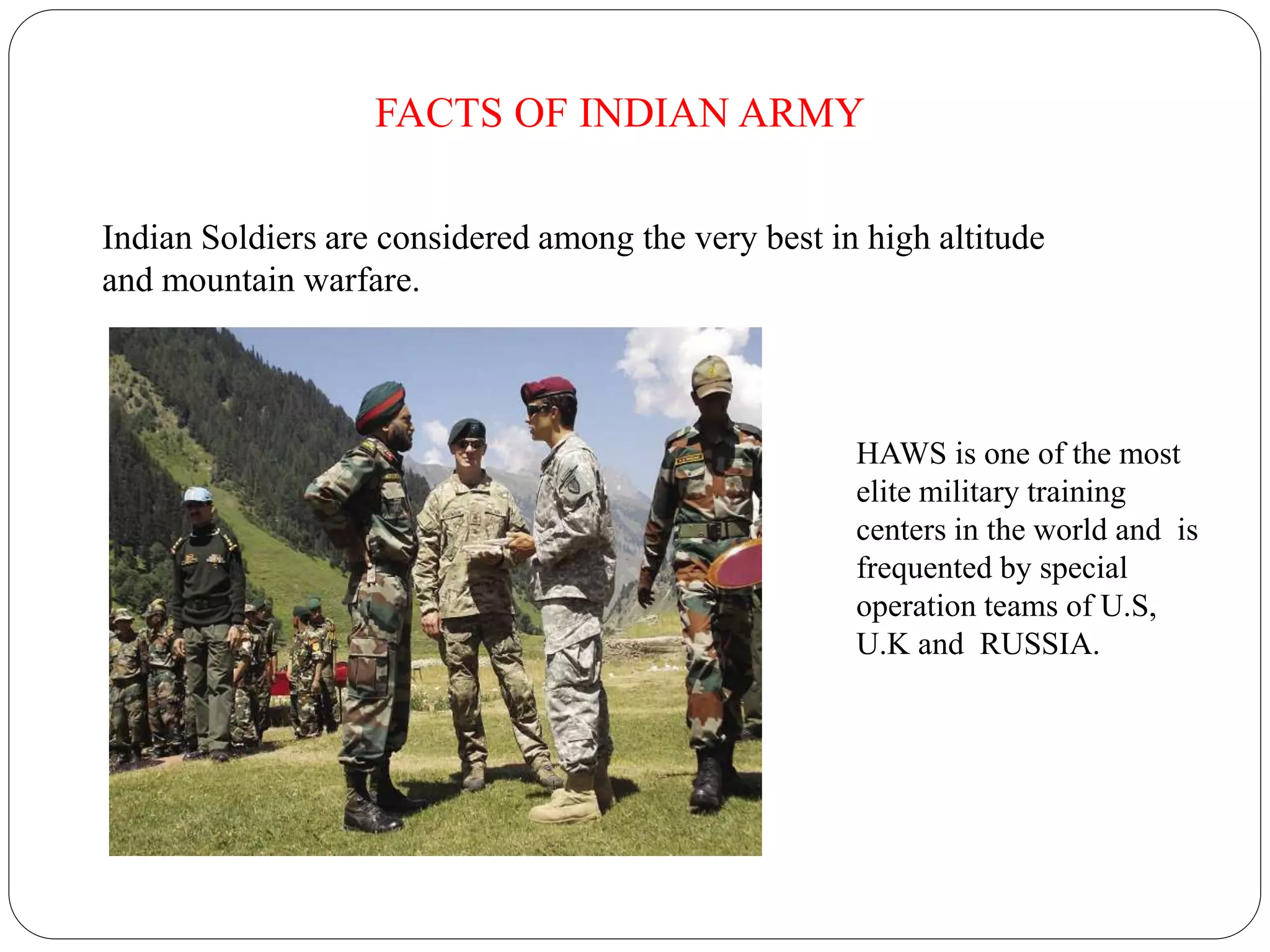 The great indian army | PPTX