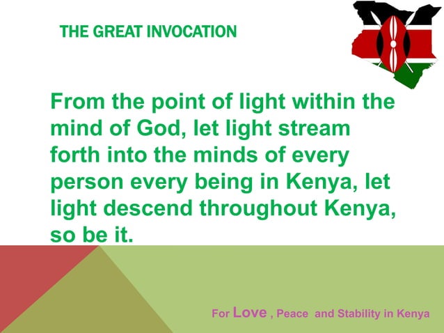 The great invocation | PPT