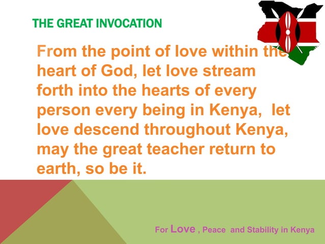 The great invocation | PPT