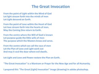 The great invocation | PPTX