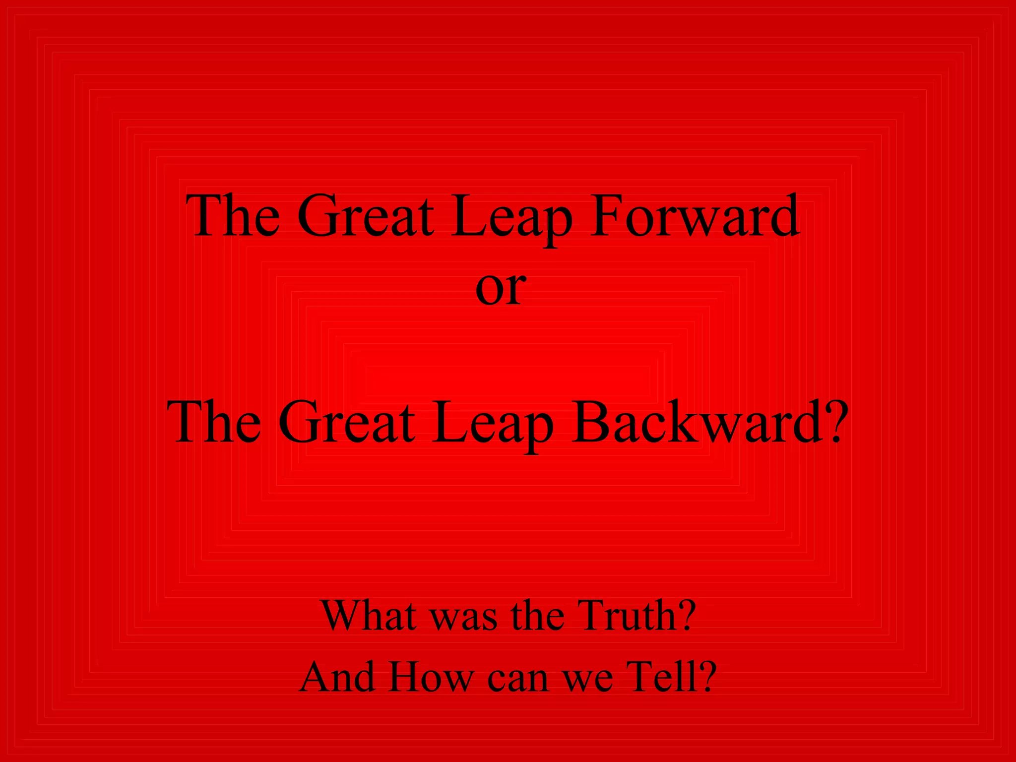 The great leap forward | PPT
