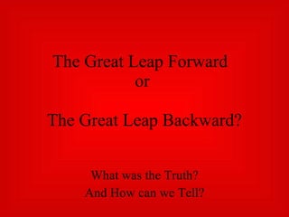 The great leap forward | PPT