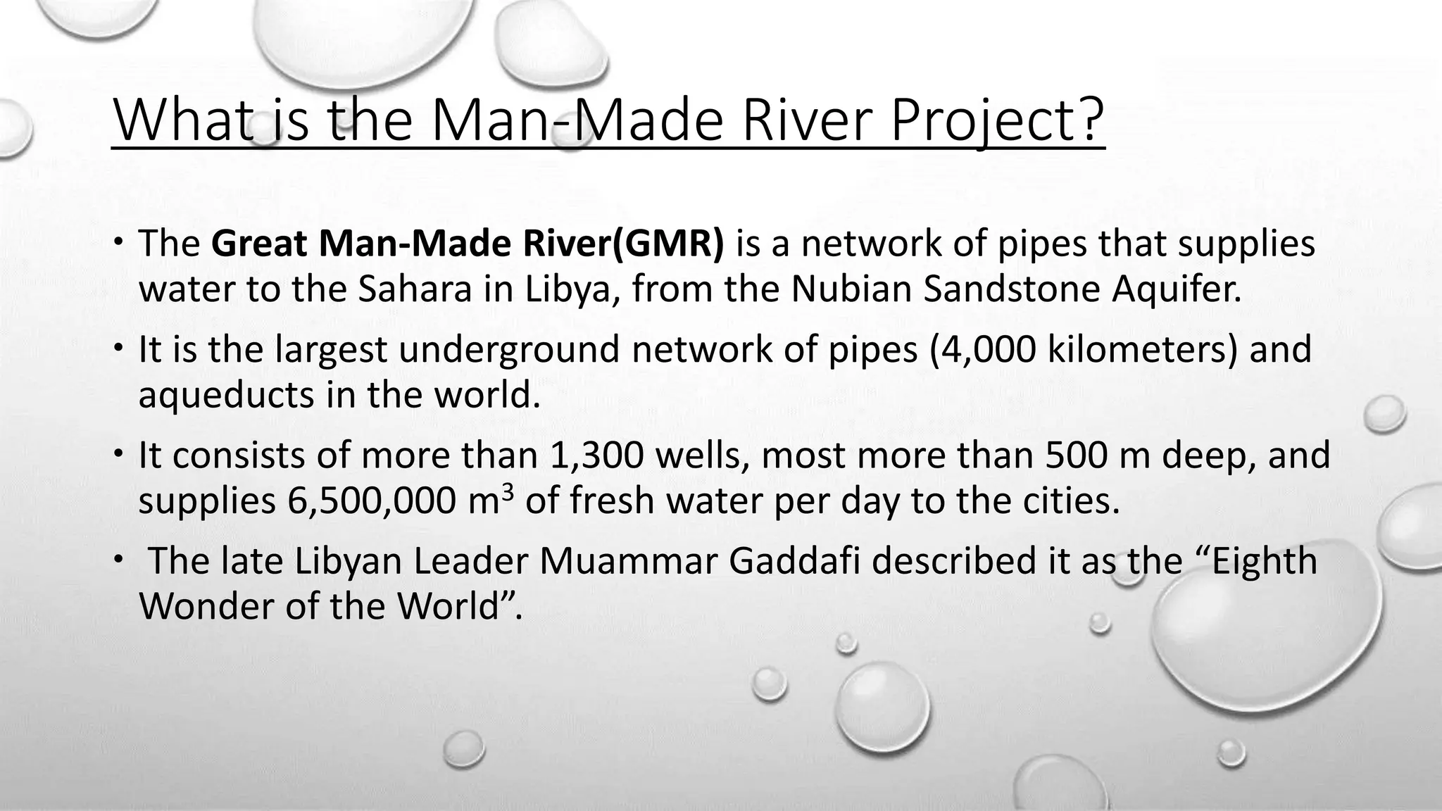 The great manmade river project | PPTX