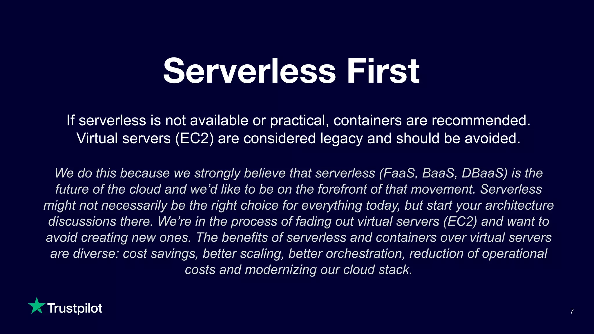 The great migration embracing serverless first | PPT