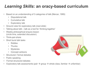 Raising the bar, closing the gap with an oracy-based curriculum | PPT
