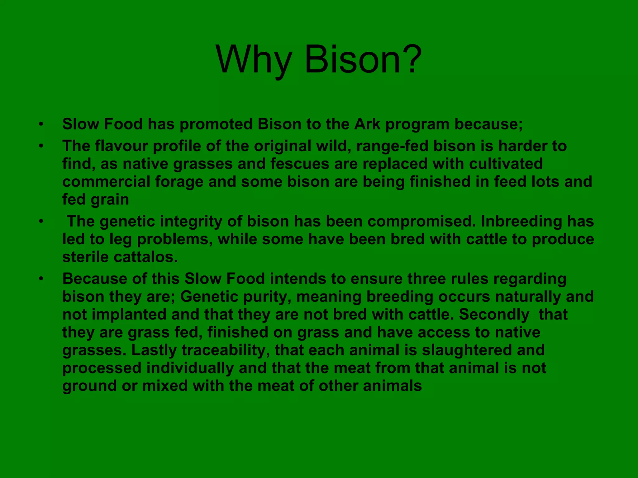 The Great Plains Bison | PPT