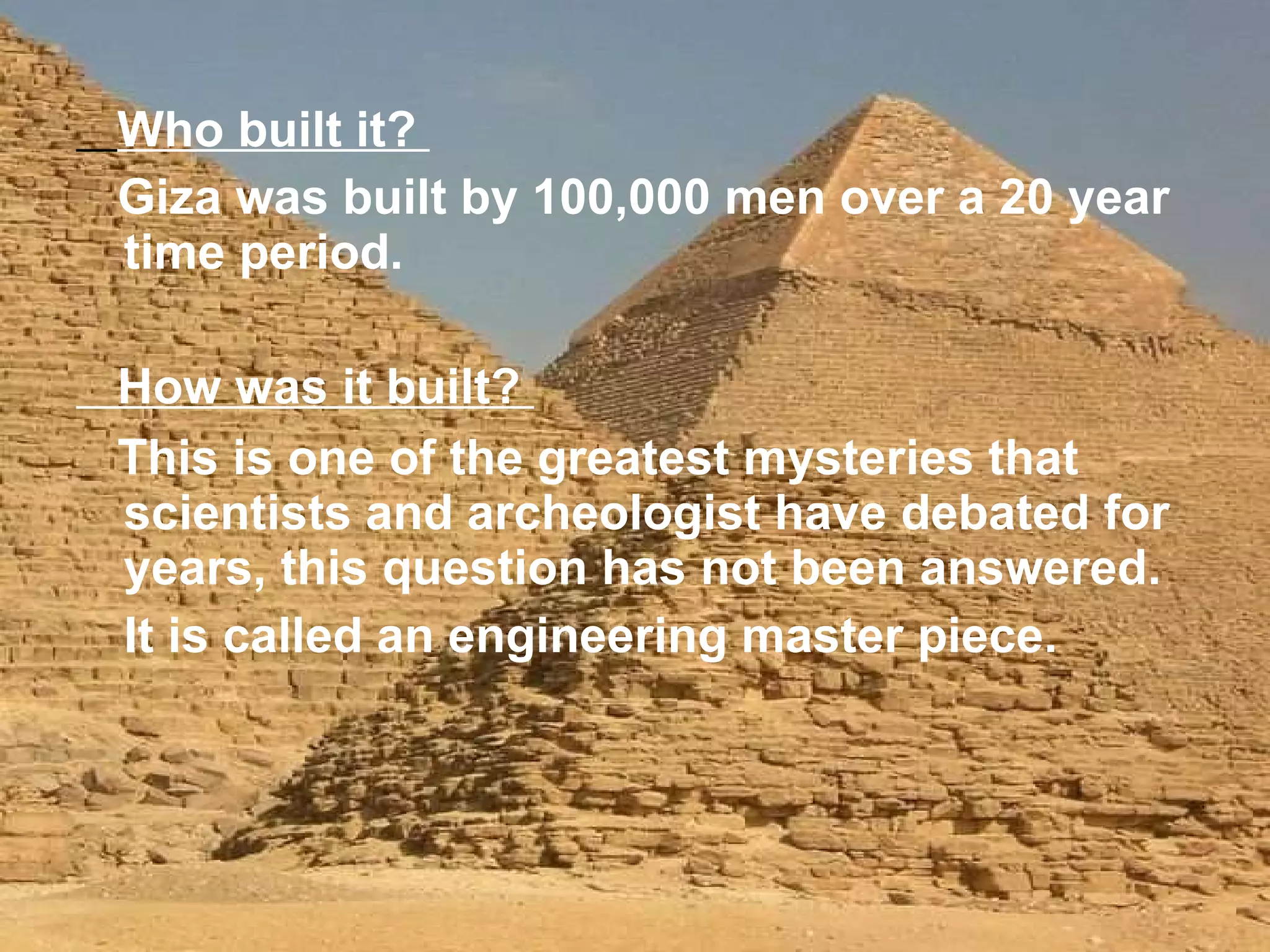 The Great Pyramid Of Giza | PPT