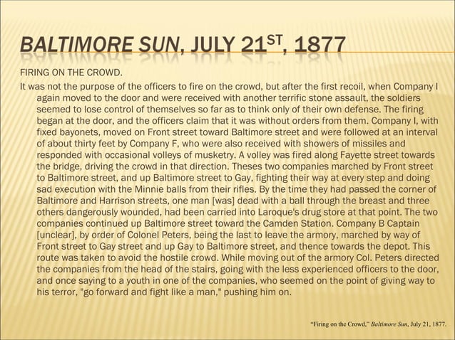 The great railroad strike of 1877