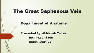 The Great Saphenous Vein ANATOMY by Abhishek.pptx