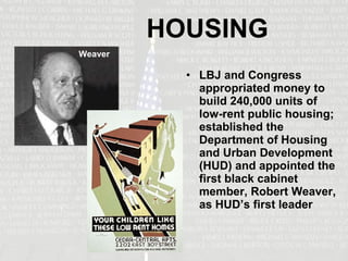 The great society & lbj | PPT | Civic affairs | Politics