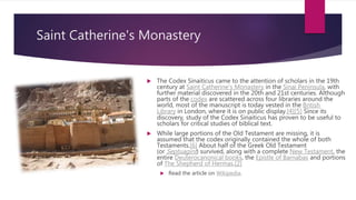 The Great Uncial Codices | PPTX