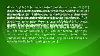 The great vowel shift | PPTX