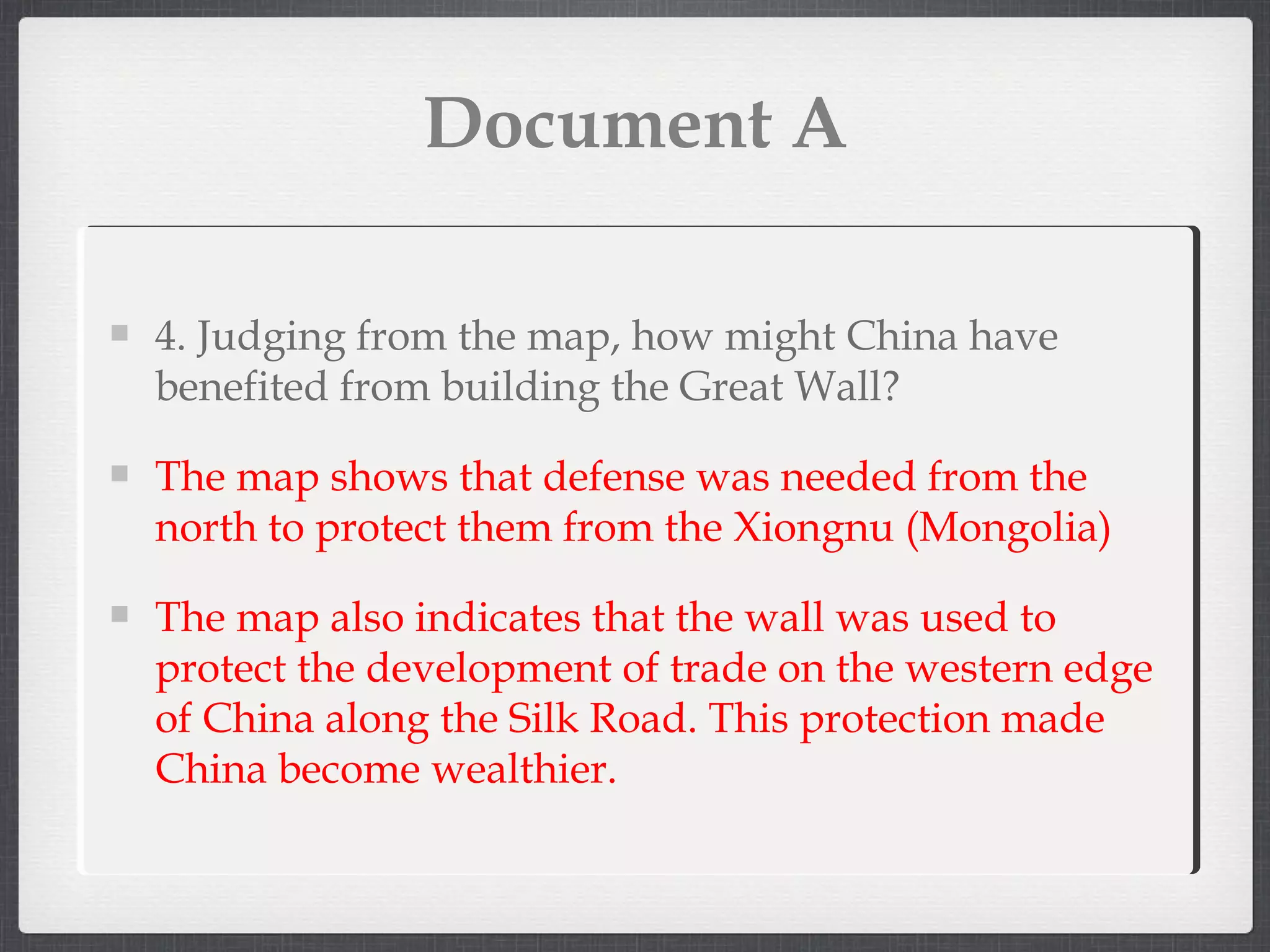 The great wall of china mini dbq | PPT
