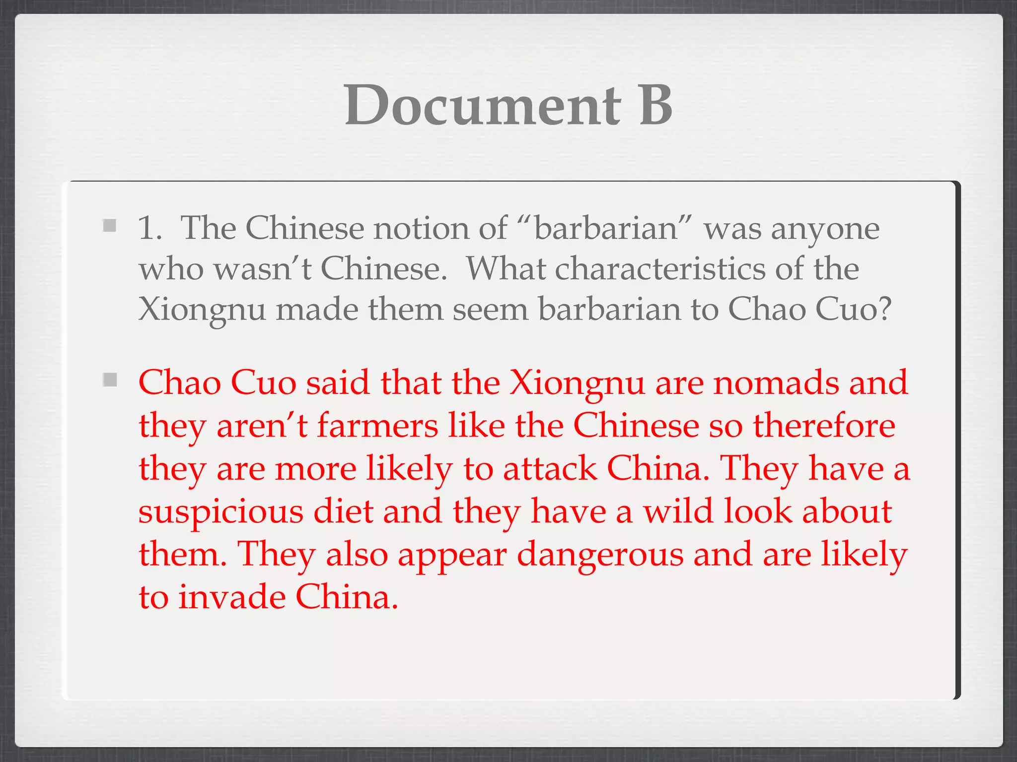 The great wall of china mini dbq | PPT