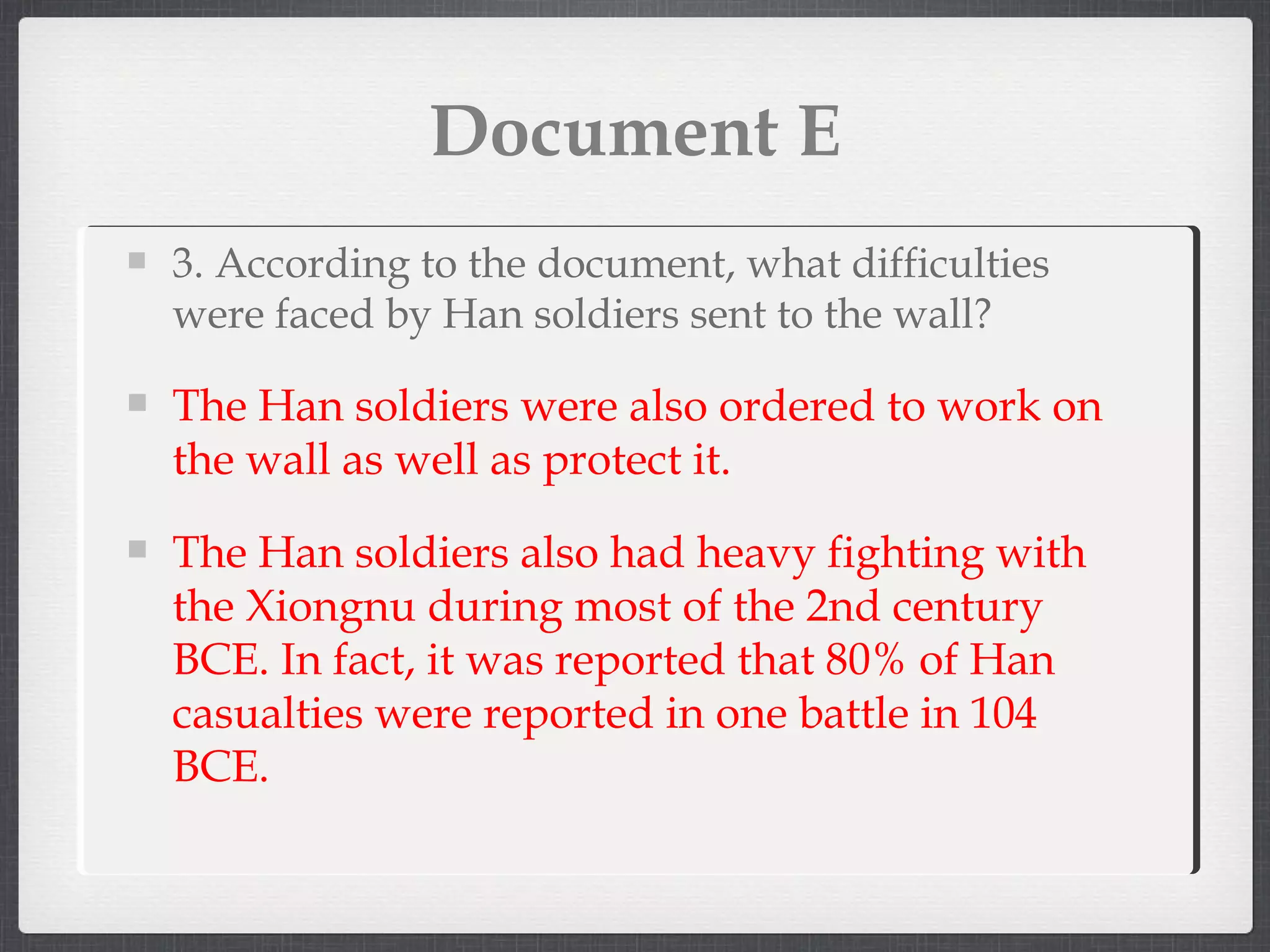 The great wall of china mini dbq | PPT