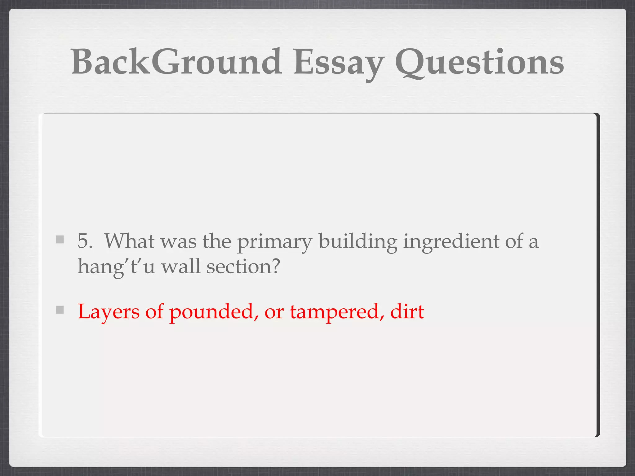 The great wall of china mini dbq | PPT