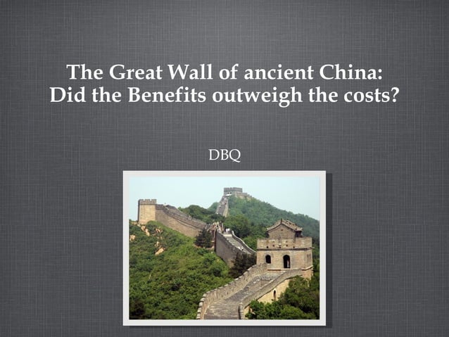 The great wall of china mini dbq | PPT