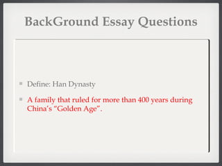 The great wall of china mini dbq | PPT