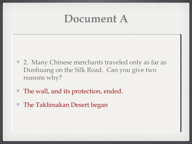 The great wall of china mini dbq | PPT