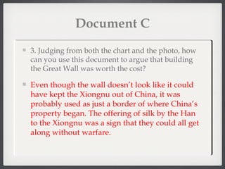 The great wall of china mini dbq | PPT