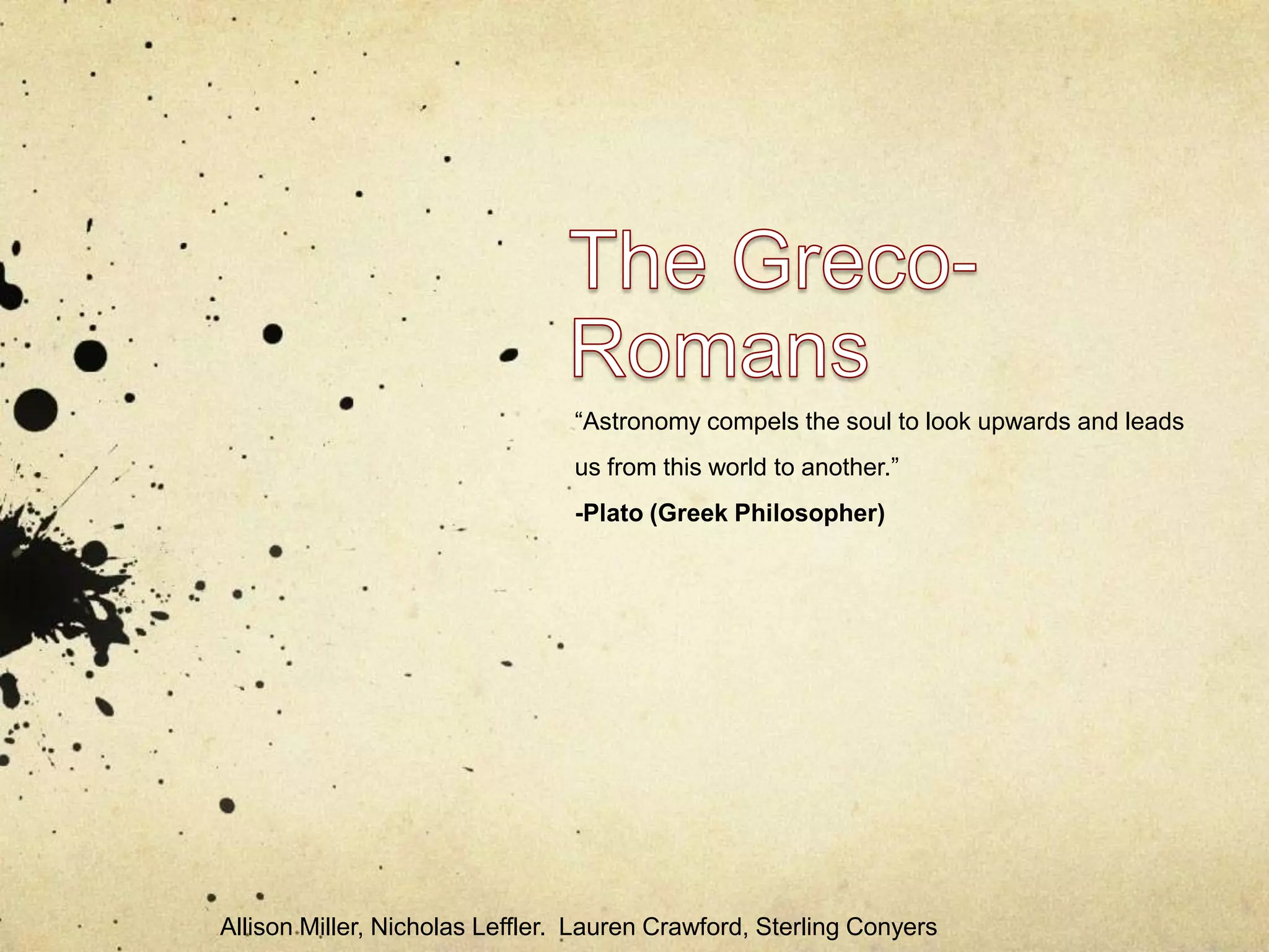 The greco romans | PPTX