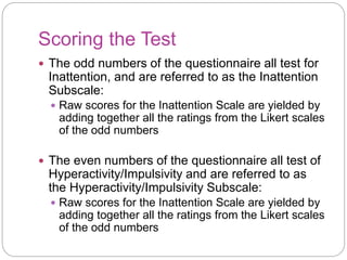 The Greek ADHD Rating Scale IV | PPTX