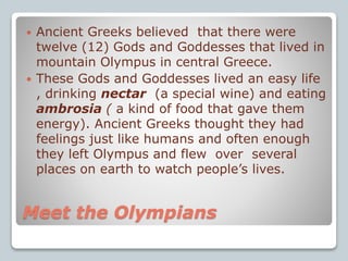 The greek gods | PPTX