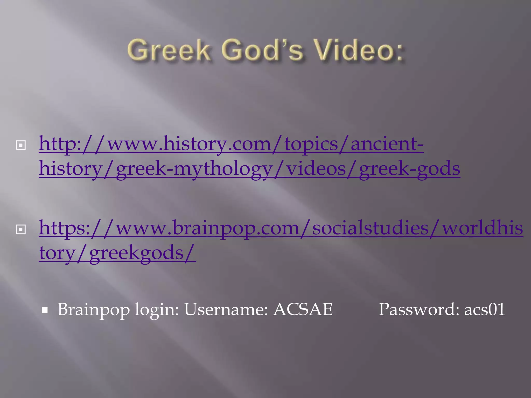 The greek gods student ppt | PPT