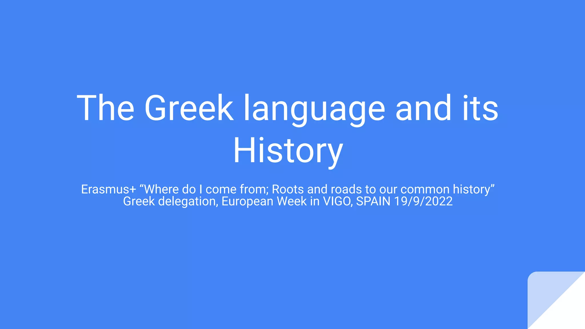 The Greek language and its' History | PDF