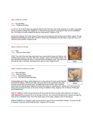 ~~ The greek name for constellations, was ^^ katasterismoi ^^ ~~ ( from google.com) | DOCX