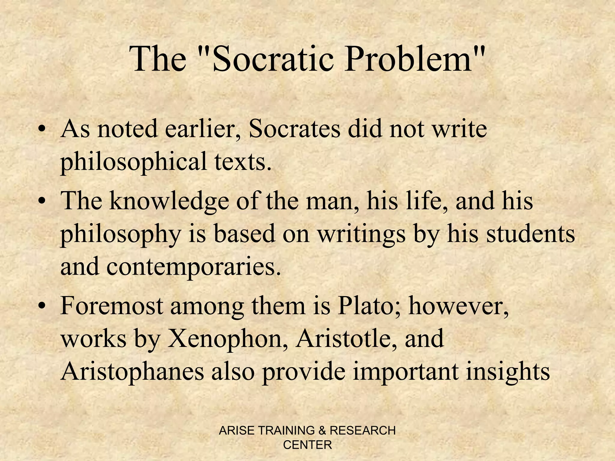 The greek philosophers - AN OVERVIEW | PPSX