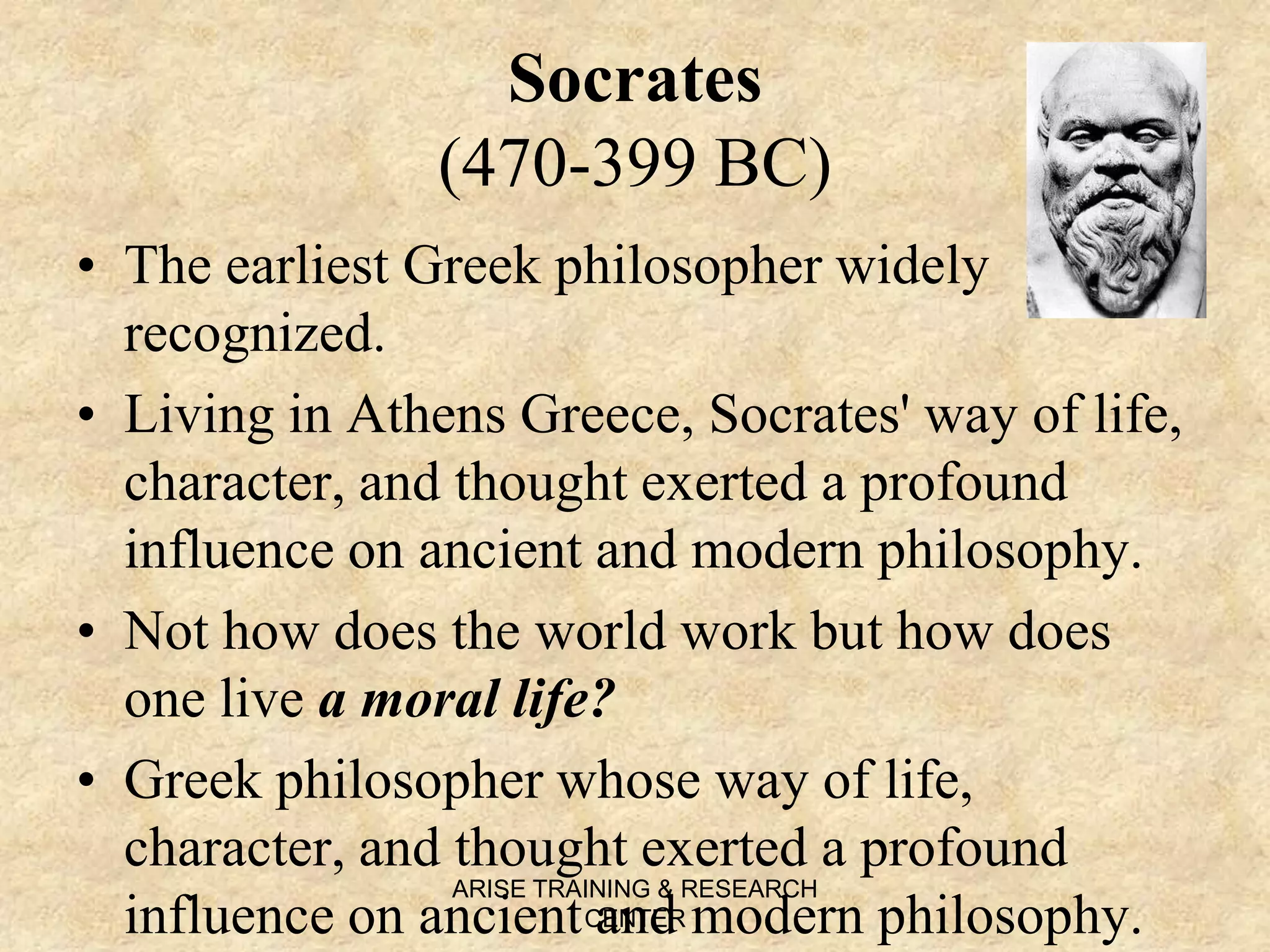 The greek philosophers - AN OVERVIEW | PPSX