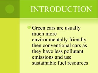 THE GREEN CAR PROJECT | PPT