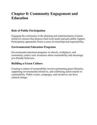 A Green City is an urban area that prioritizes sustainability | PDF ...